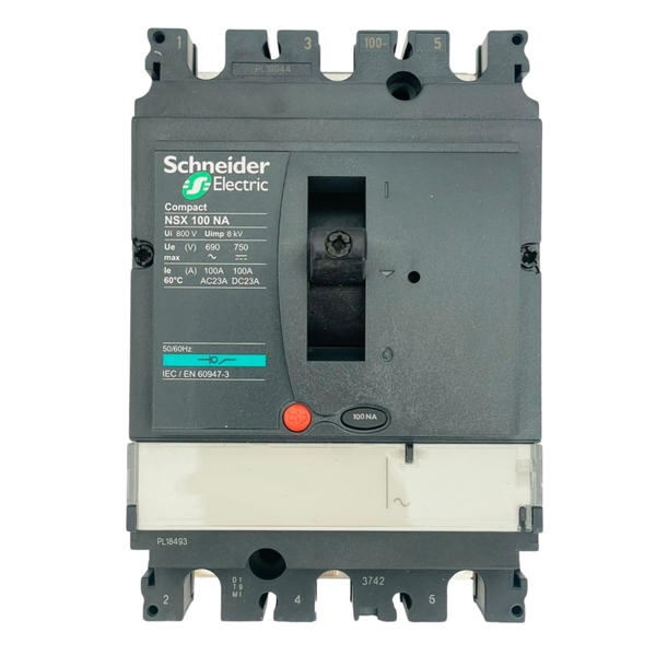 SCHNEIDER ELECTRIC NSX100NA Circuit Breaker LV429629 100A (Made in Pol ...