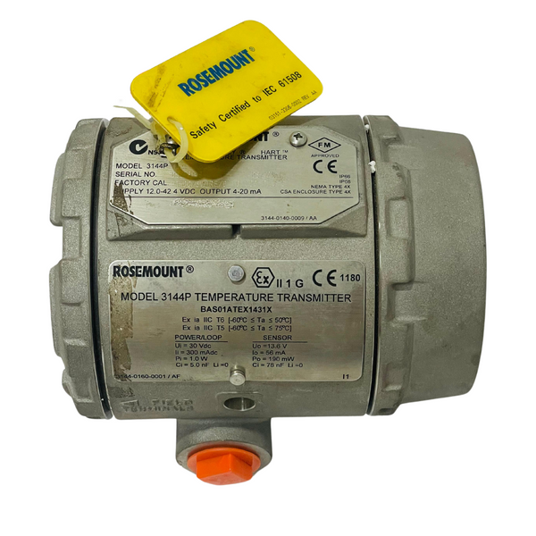 EMERSON ROSEMOUNT 3144P Temperature Transmitter BAS01ATEX1431X – We ...