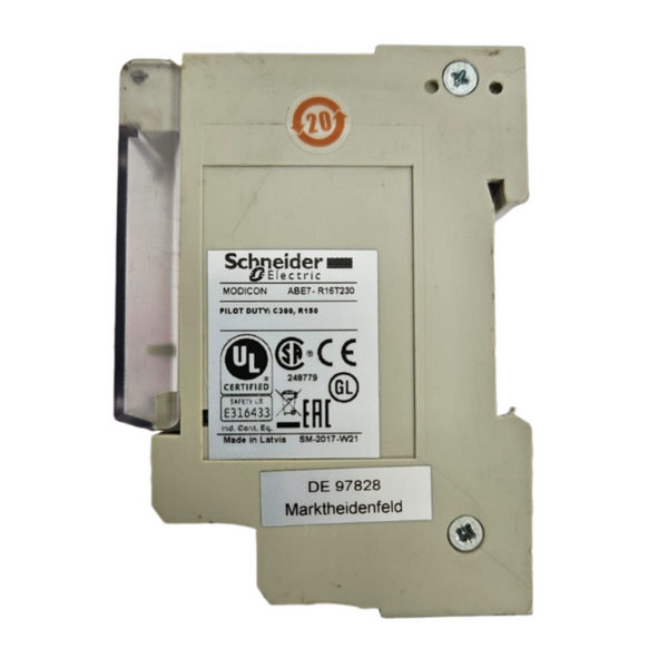 SCHNEIDER ELECTRIC ABE7-R16T230 MODICON OUTPUT MODULE SUB BASE – We ...