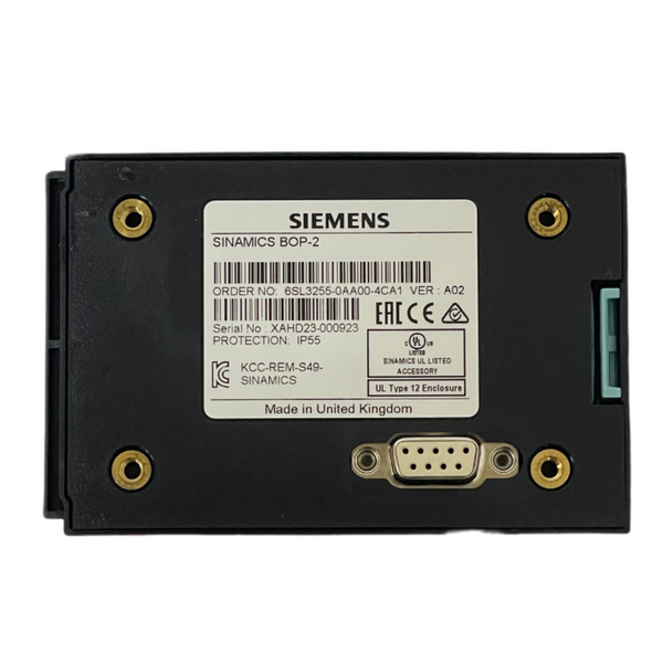 SIEMENS SINAMICS BOP-2 6SL3255-0AA00-4CA1 Basic Operator Control Panel ...