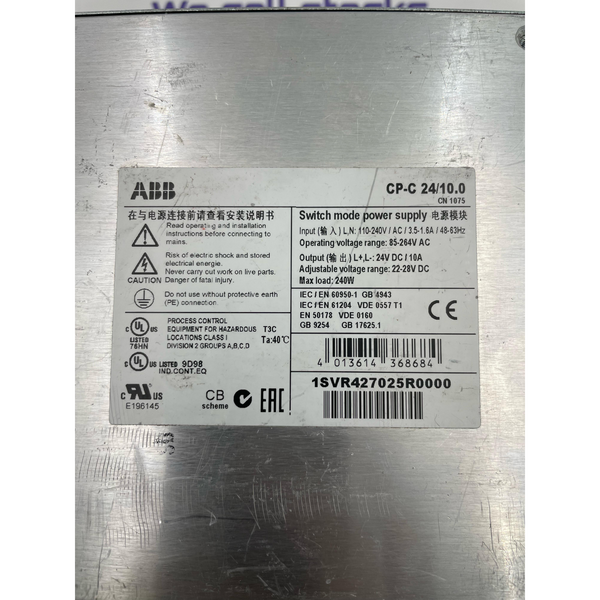 ABB CP-C 24/10.0 1SVR427025R0000 SWITCH MODE POWER SUPPLY – We Sell Stocks