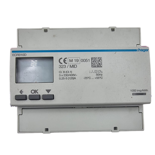 hager 3 Phase kWh Meter Direct 125A 6M MODBUS MID – We Sell Stocks