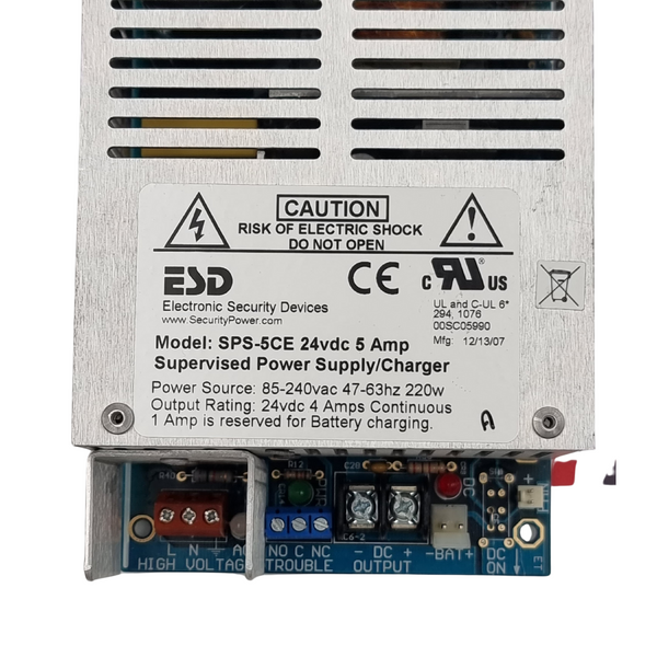 ESD SPS-5CE Supervised Power Supply 24VDC 5Amp – We Sell Stocks
