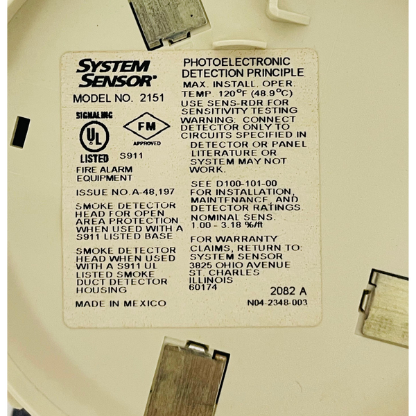 SYSTEM SENSOR 2151 Smoke Detector – We Sell Stocks