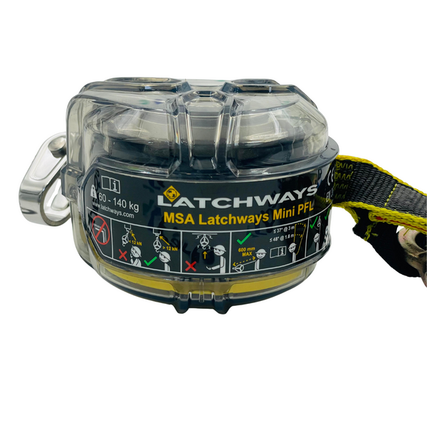MSA LATCHWAYS 63011-00BEU Mini Personal Fall Limter 1.8m/6ft Webbing S ...