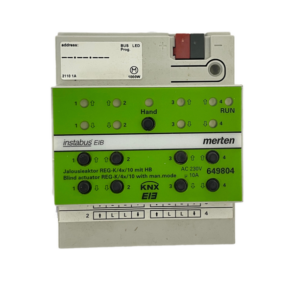 MERTEN REG-K/4x/10 BLIND ACTUATOR WITH MANUAL MODE AC 230V 10A – We ...