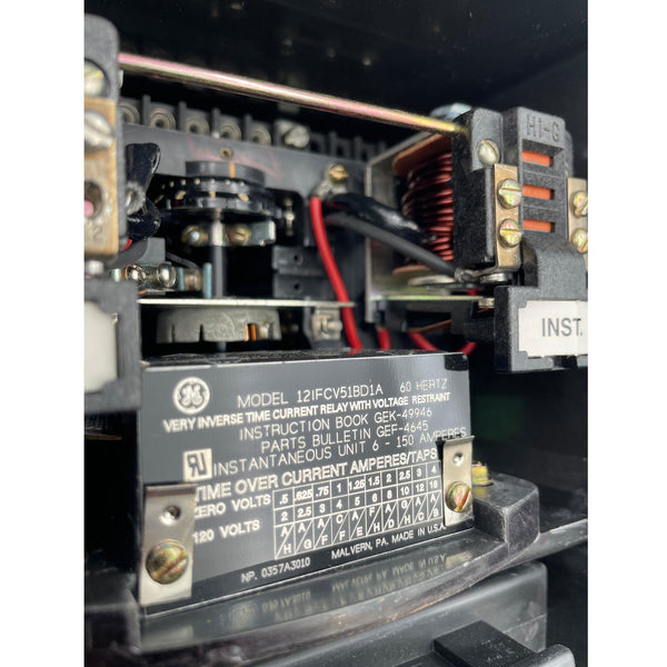General Electric 12IFCV51BD1A Very invers time current relay with v.Re ...